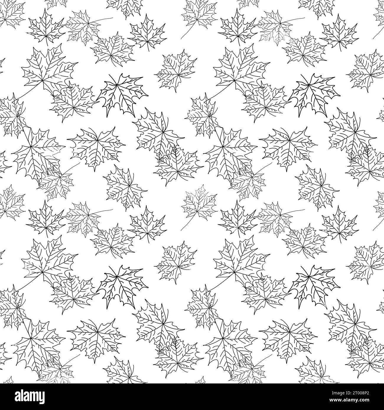 Vector seamless pattern of maple fall leaves Stock Vector Image & Art ...