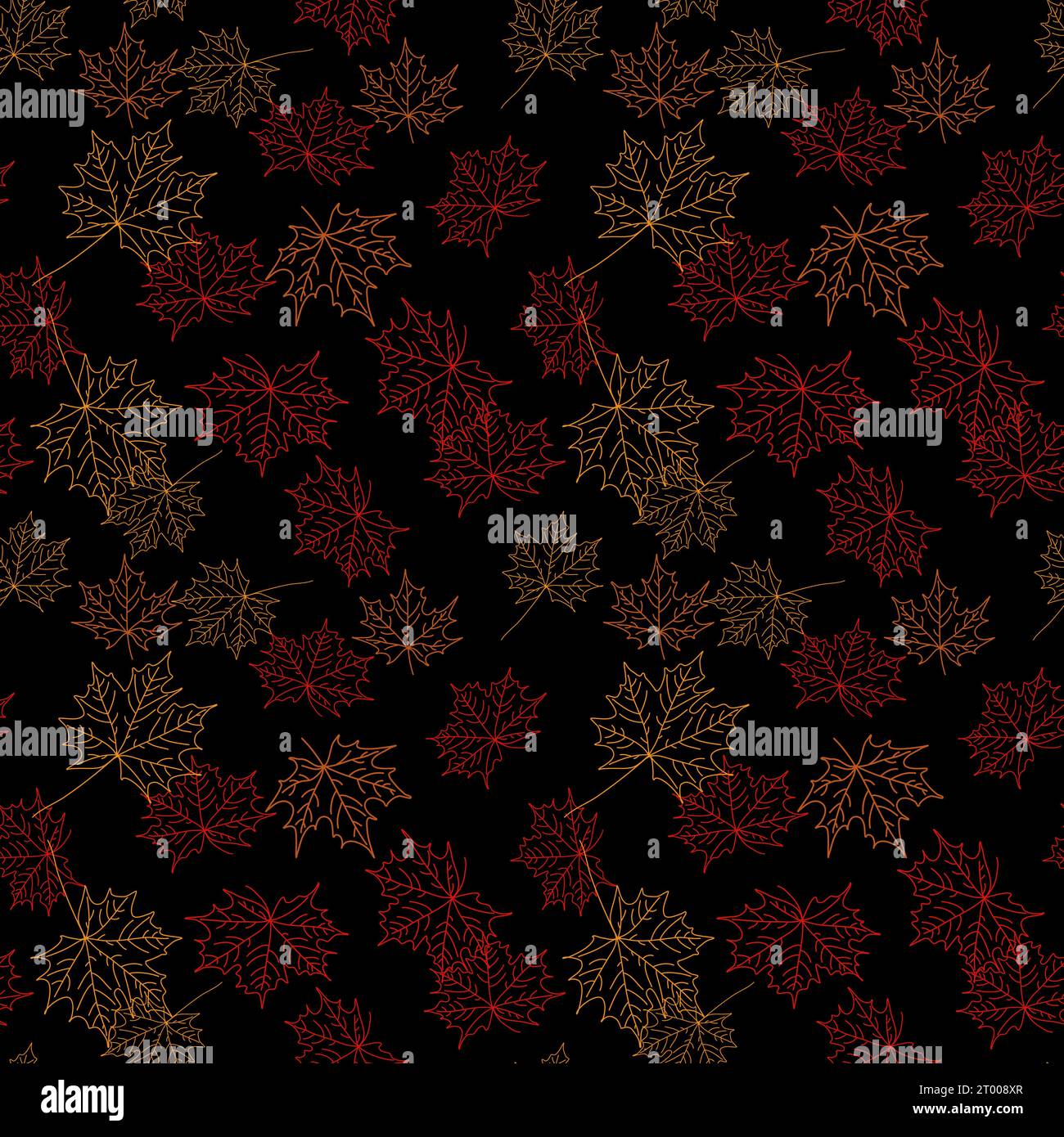 Vector seamless pattern of maple fall leaves Stock Vector Image & Art - Alamy