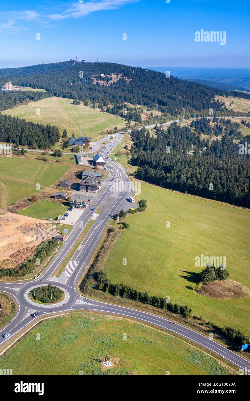 hranicni prechod Bozi Dar - Kurort Oberwiesenthal, Krusne hory, Ceska ...