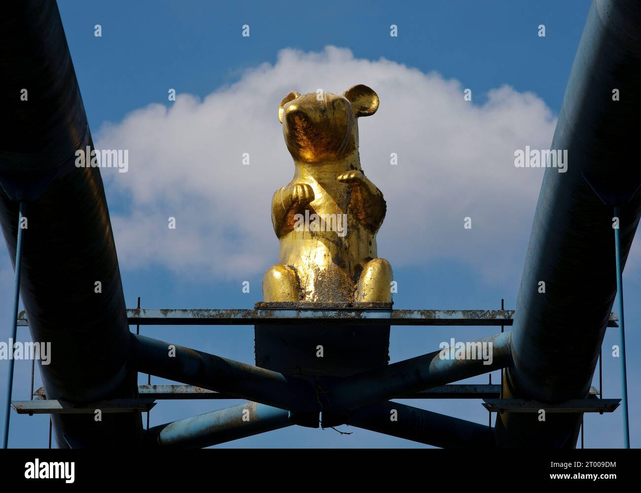 Rat as a reminder of the legend of the Pied Piper on the Werder Bridge ...