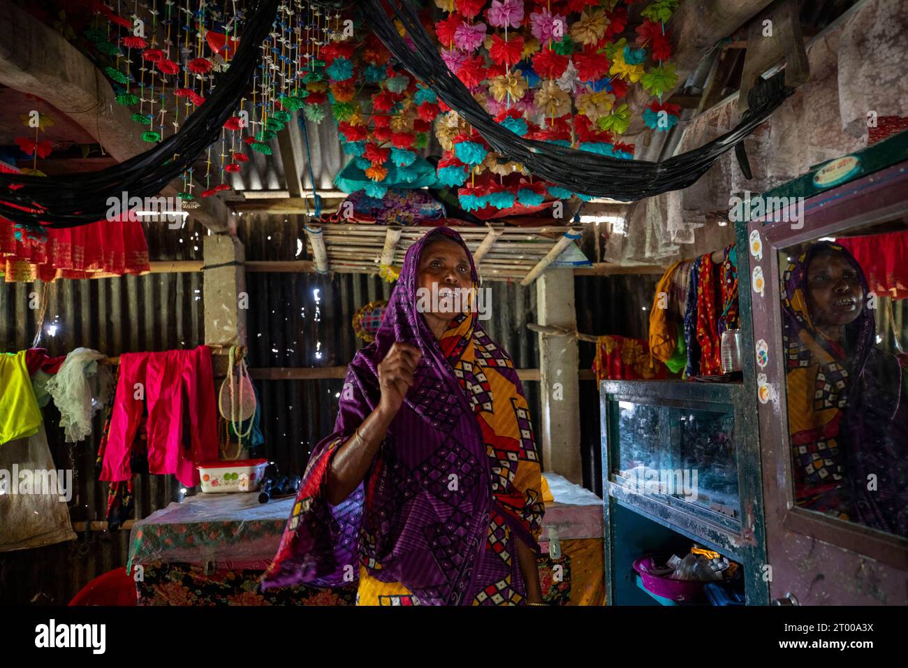 Rijia Khatun, a tiger widow at Gabura union of Shyamnagar in Satkhira ...