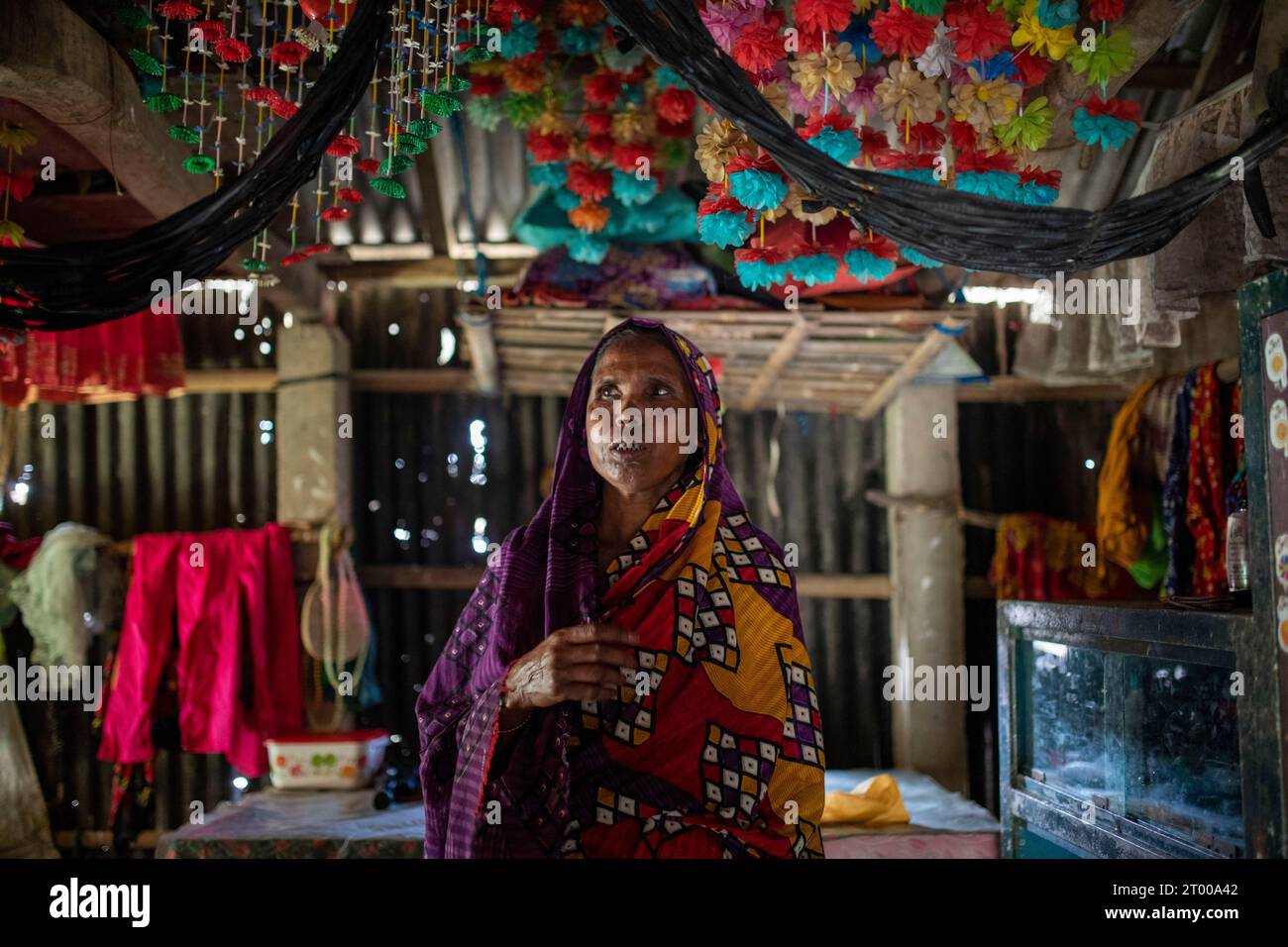 Rijia Khatun, a tiger widow at Gabura union of Shyamnagar in Satkhira ...