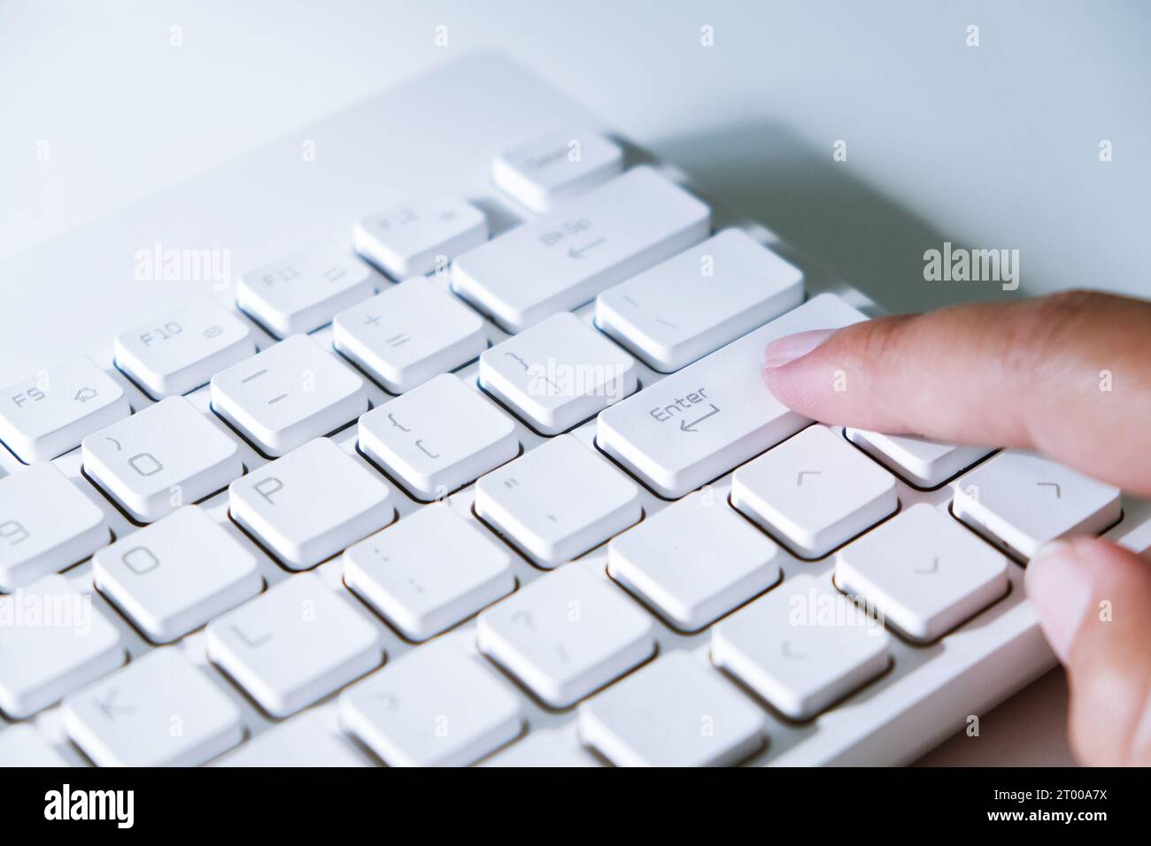 Female finger pushing hi-res stock photography and images - Alamy