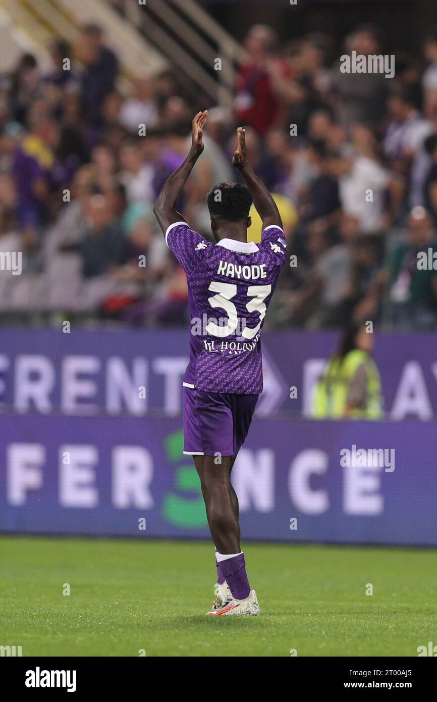 Michael Kayode (Fiorentina) celebrates after scoring his team's second ...