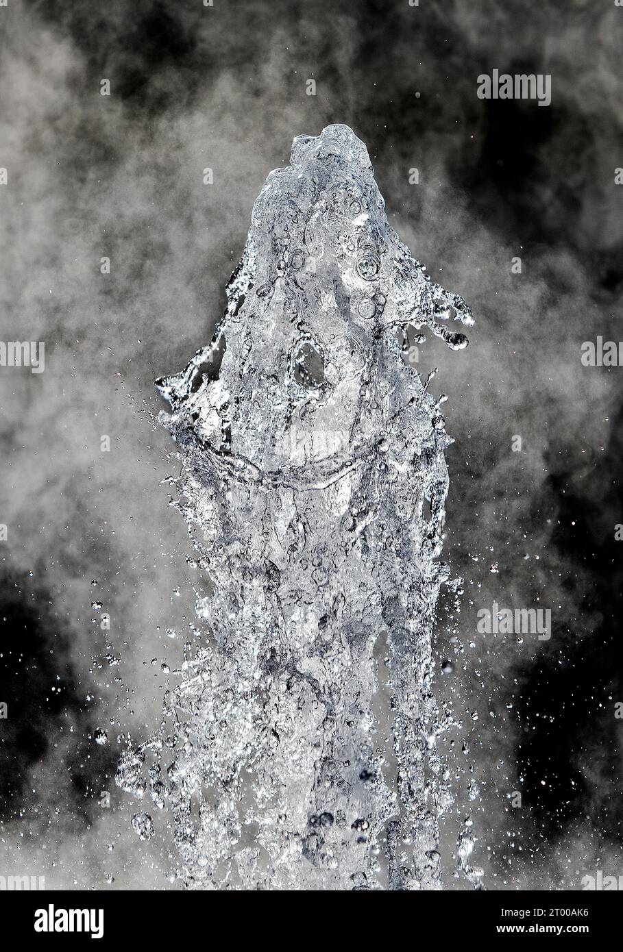 Steaming Kochbrunnen spring, hot sodium chloride thermal spring, detail ...