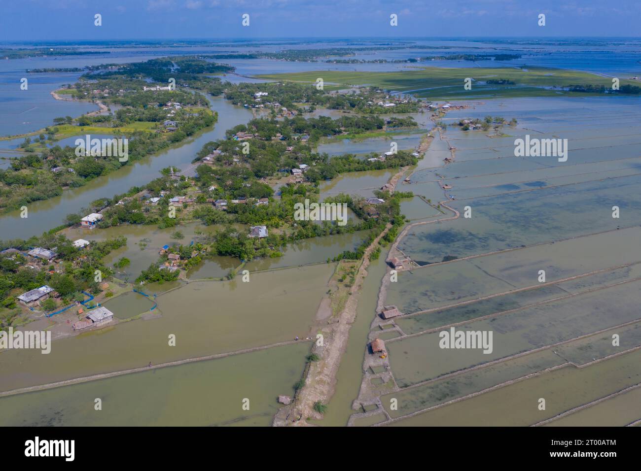 View of a desiccated floodplain at Gabura union in Shyamnagar Upajila ...