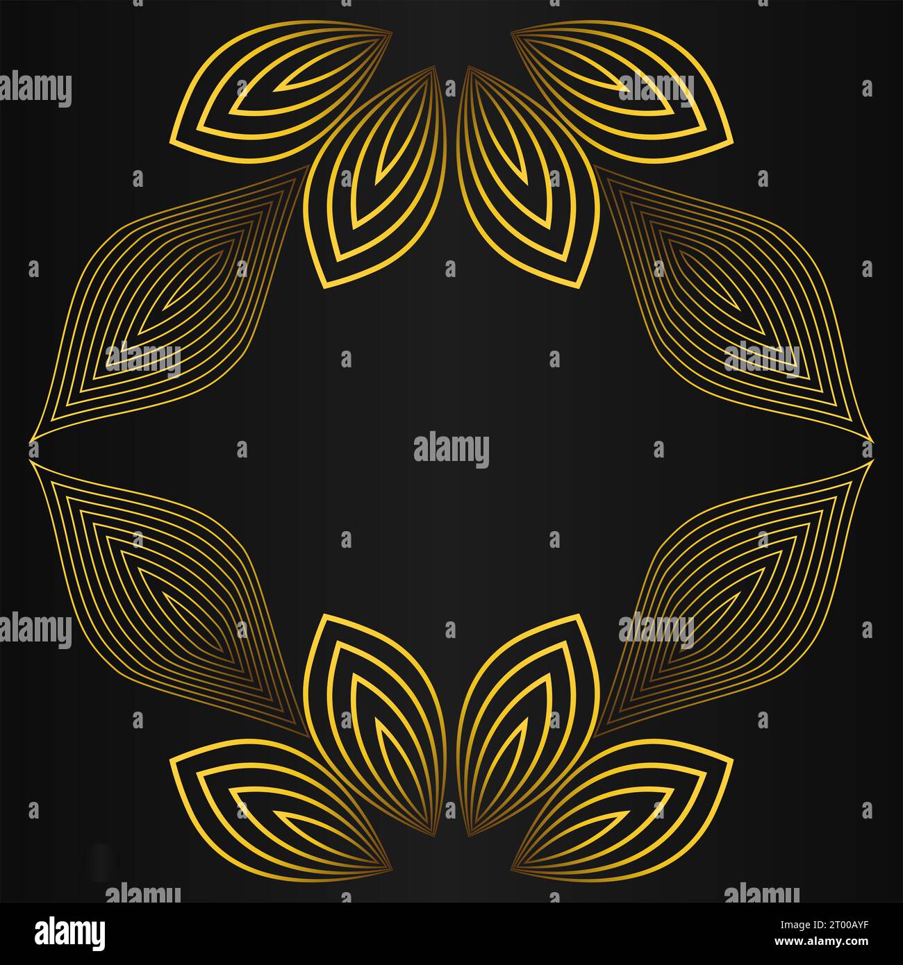 abstract luxury gold floral decoration design Stock Photo - Alamy