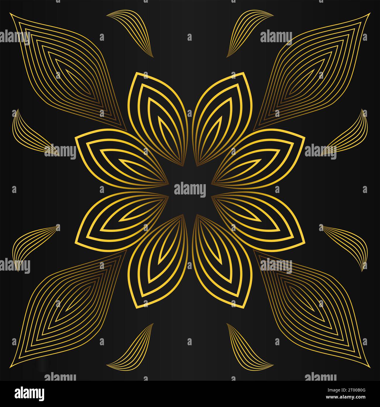 abstract luxury gold floral decoration design Stock Photo - Alamy