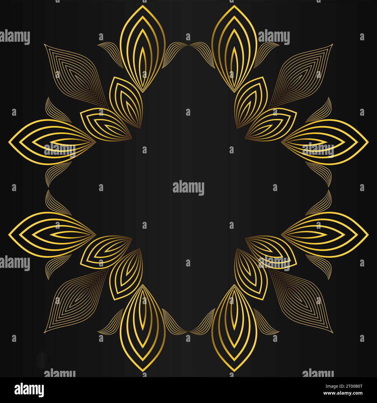 abstract luxury gold floral decoration design Stock Photo - Alamy