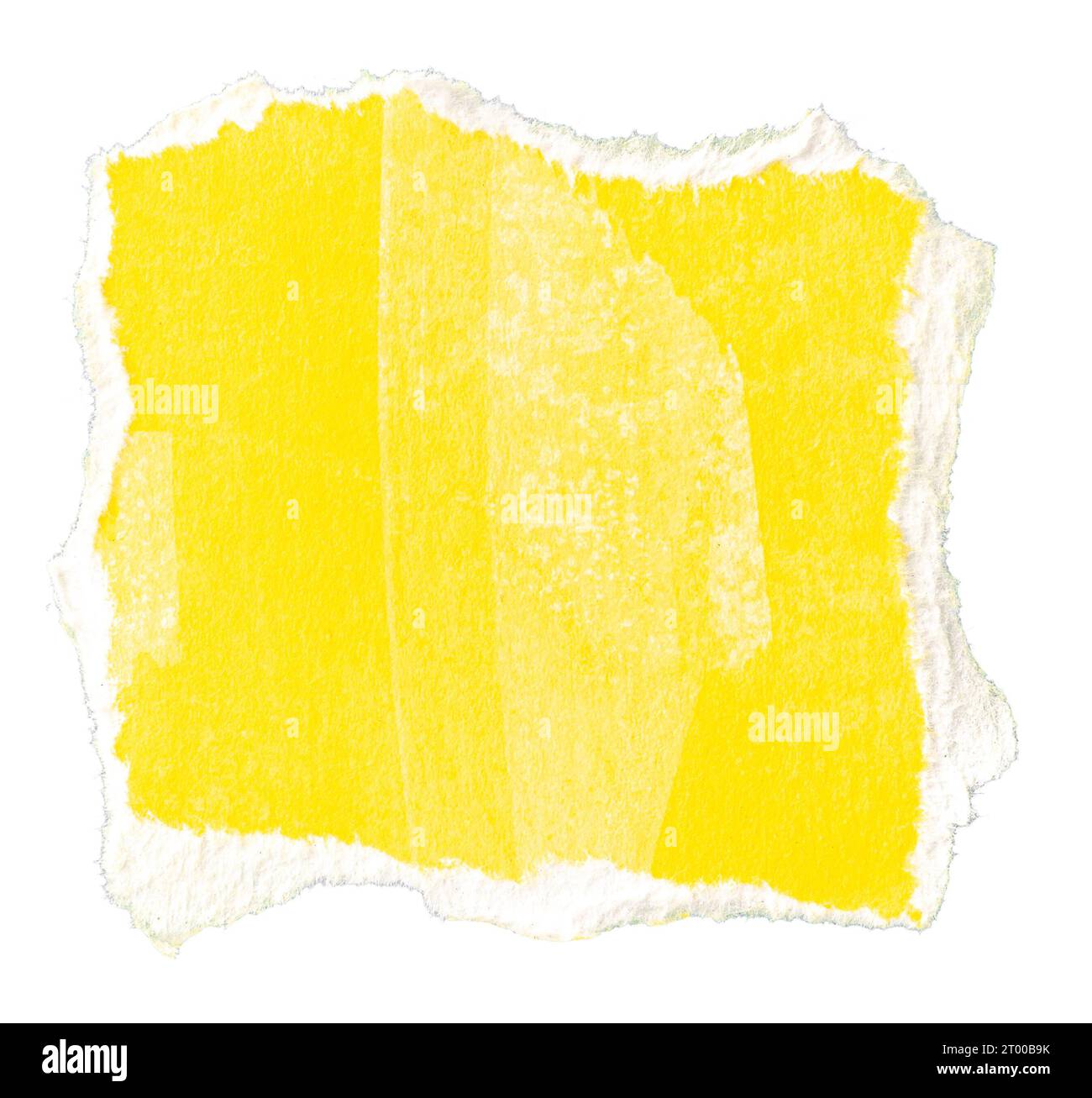 Ripped yellow paper note message isolated on white background Stock ...