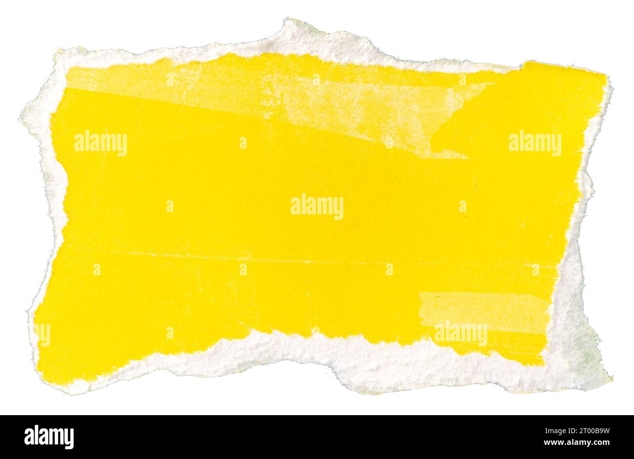 Ripped yellow paper note message isolated on white background Stock ...