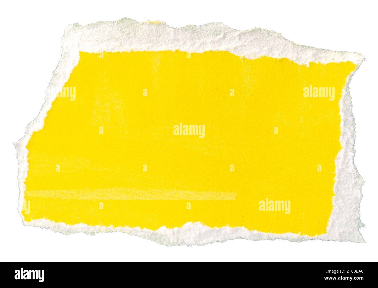 Ripped yellow paper note message isolated on white background Stock ...