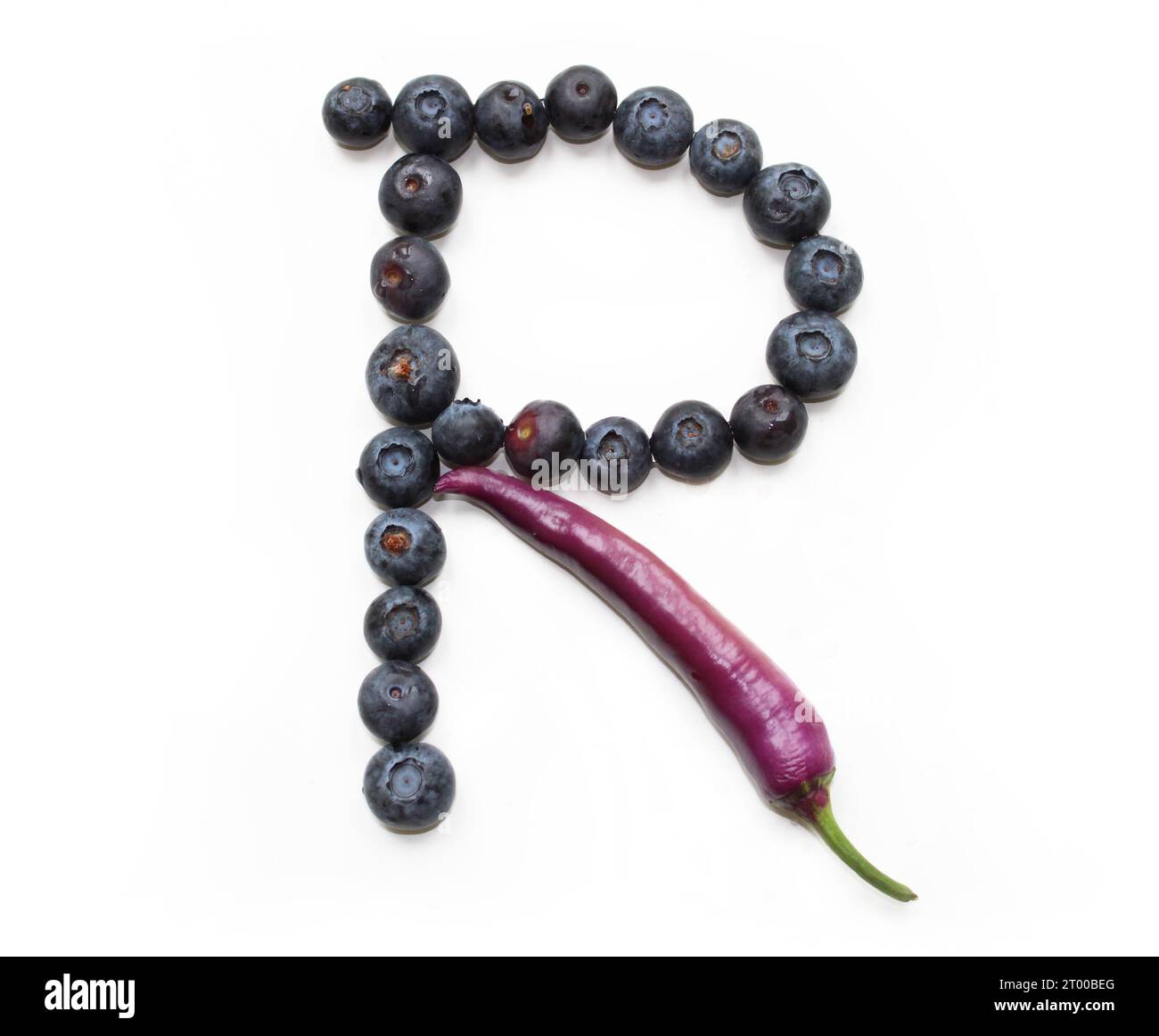 letter r made from red green purple yellow chili peppers, alphabetic ...