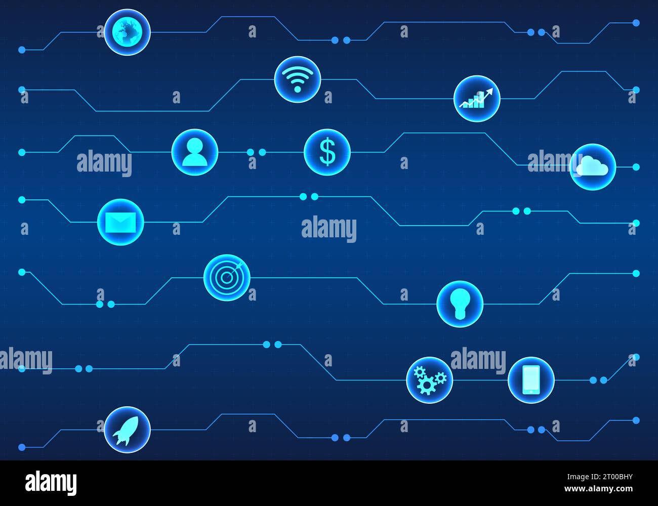 Smart technology Connections send data to various services. both in ...