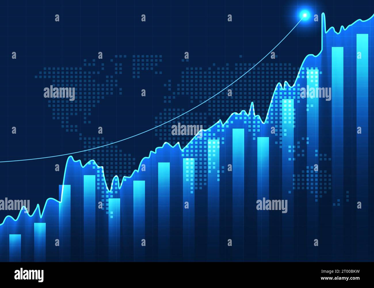 Stock chart That is said to be showing progressive growth of the ...