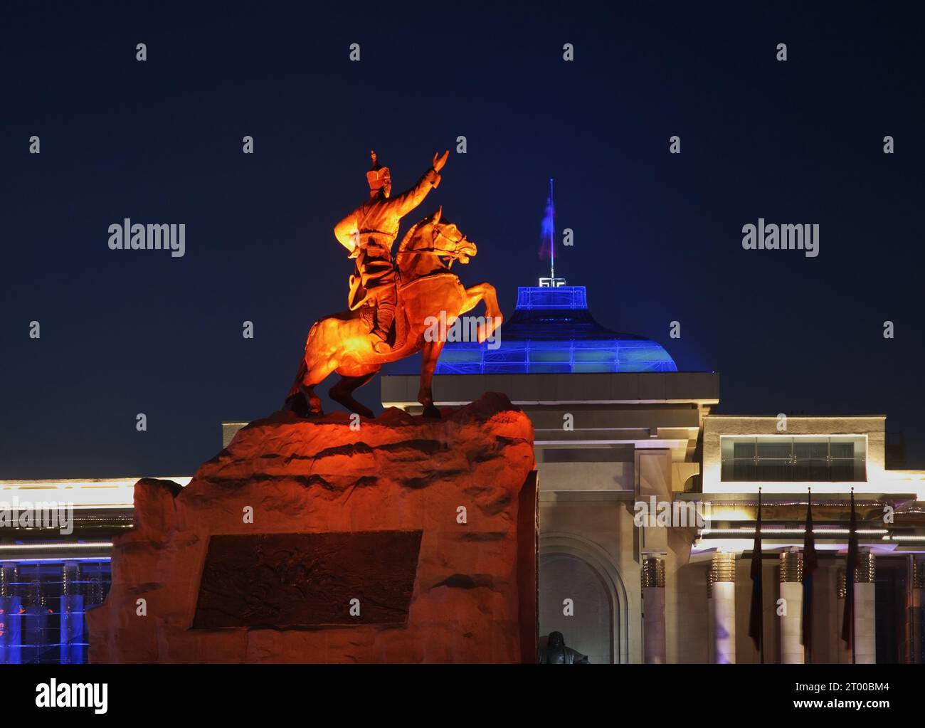 Monument to Damdin Sukhbaatar on Grand Chinggis Khaan square in ...