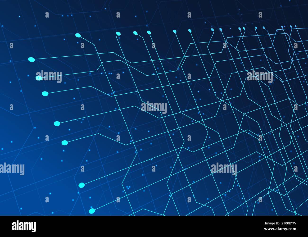 Cyber circuit technology background Wangqiang illustrates the ...