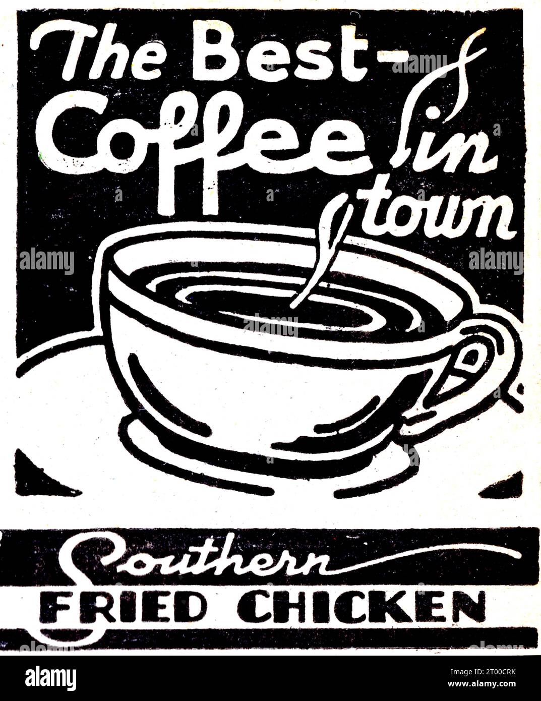 Southern Fried Chicken - US Matchbook Covers, 1940s Stock Photo - Alamy
