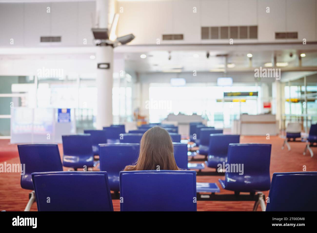 Departure at the airport Traveling concept. terminal departure area ...