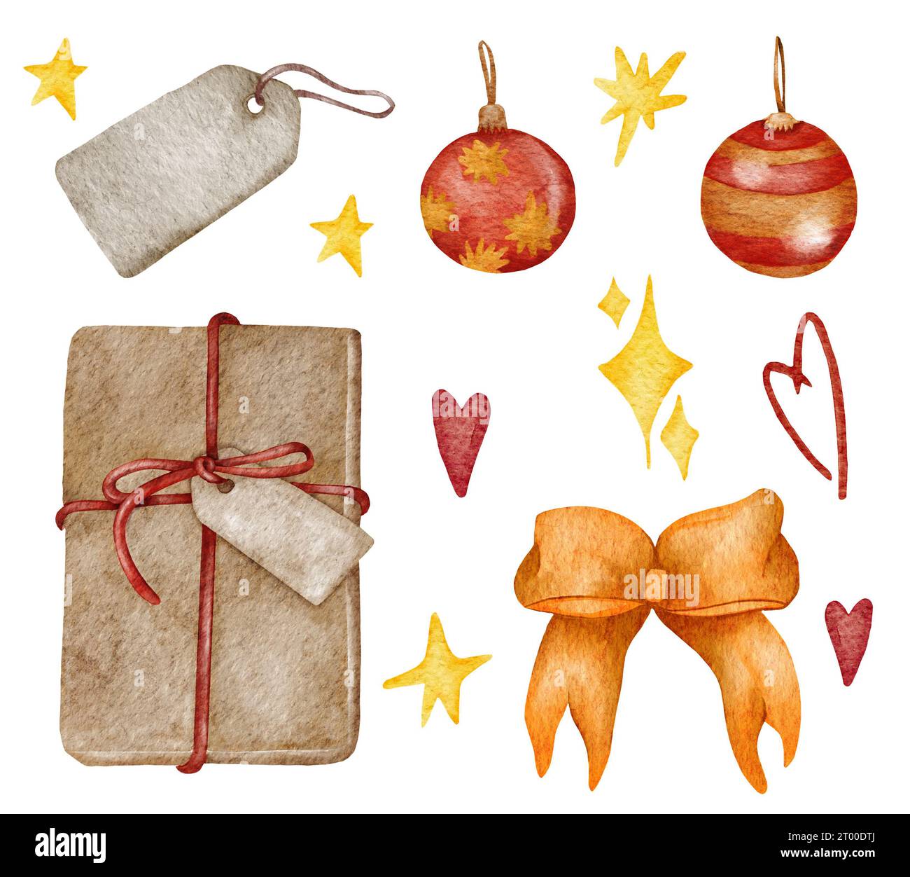 Watercolor Christmas Clipart. Neutral Christmas Gifts. Craft paper ...