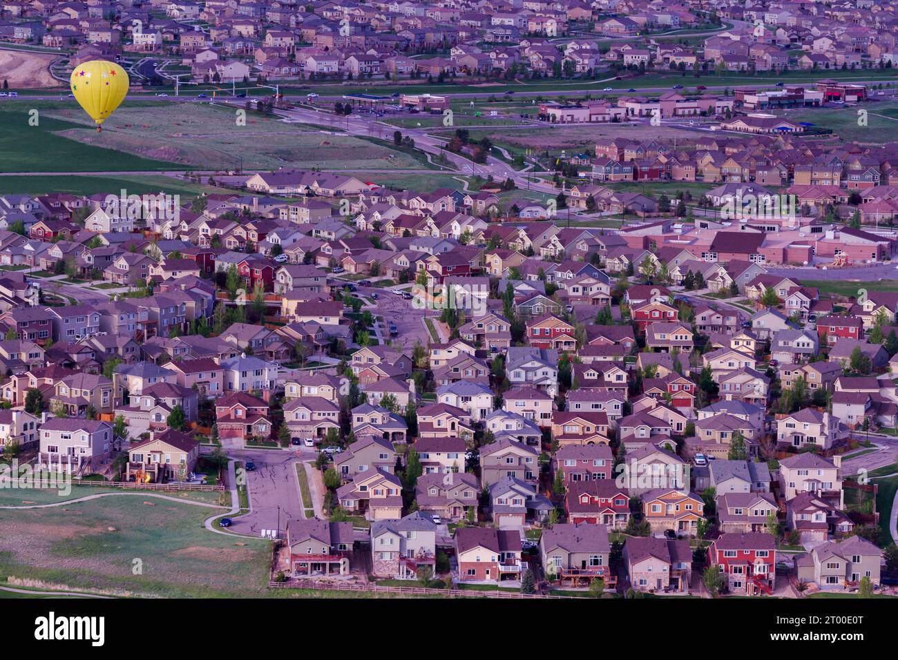 Overhead aerial view suburb residential hi-res stock photography and ...