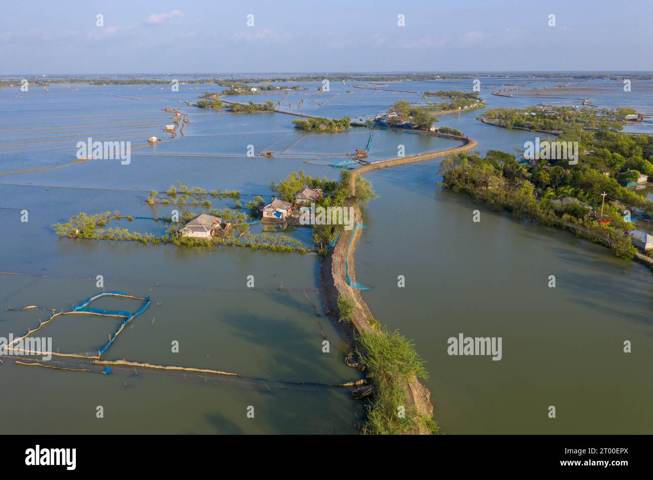 View of a desiccated floodplain at Gabura union in Shyamnagar Upajila ...