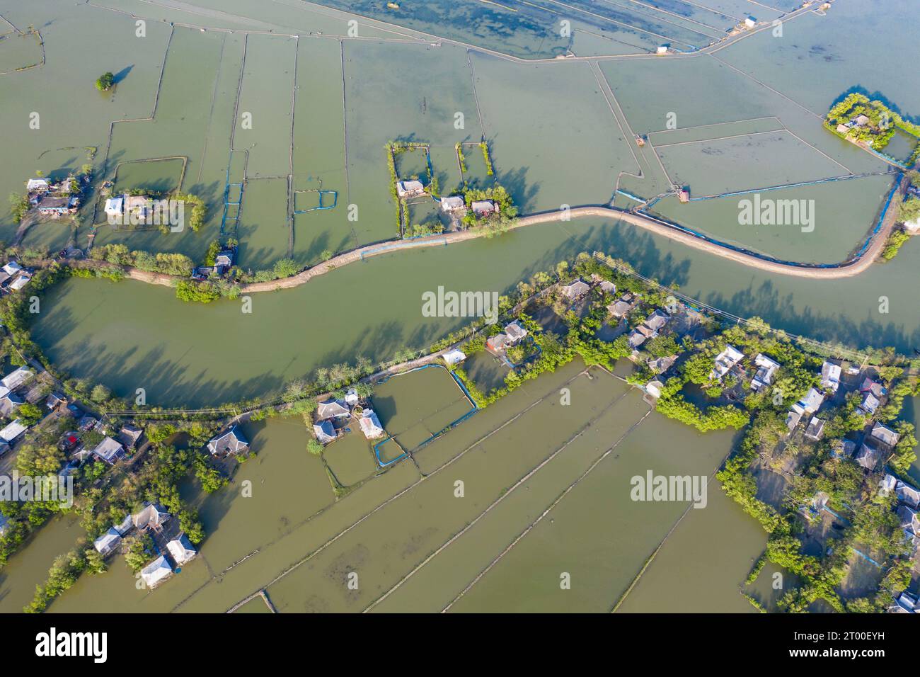 View of a desiccated floodplain at Gabura union in Shyamnagar Upajila ...