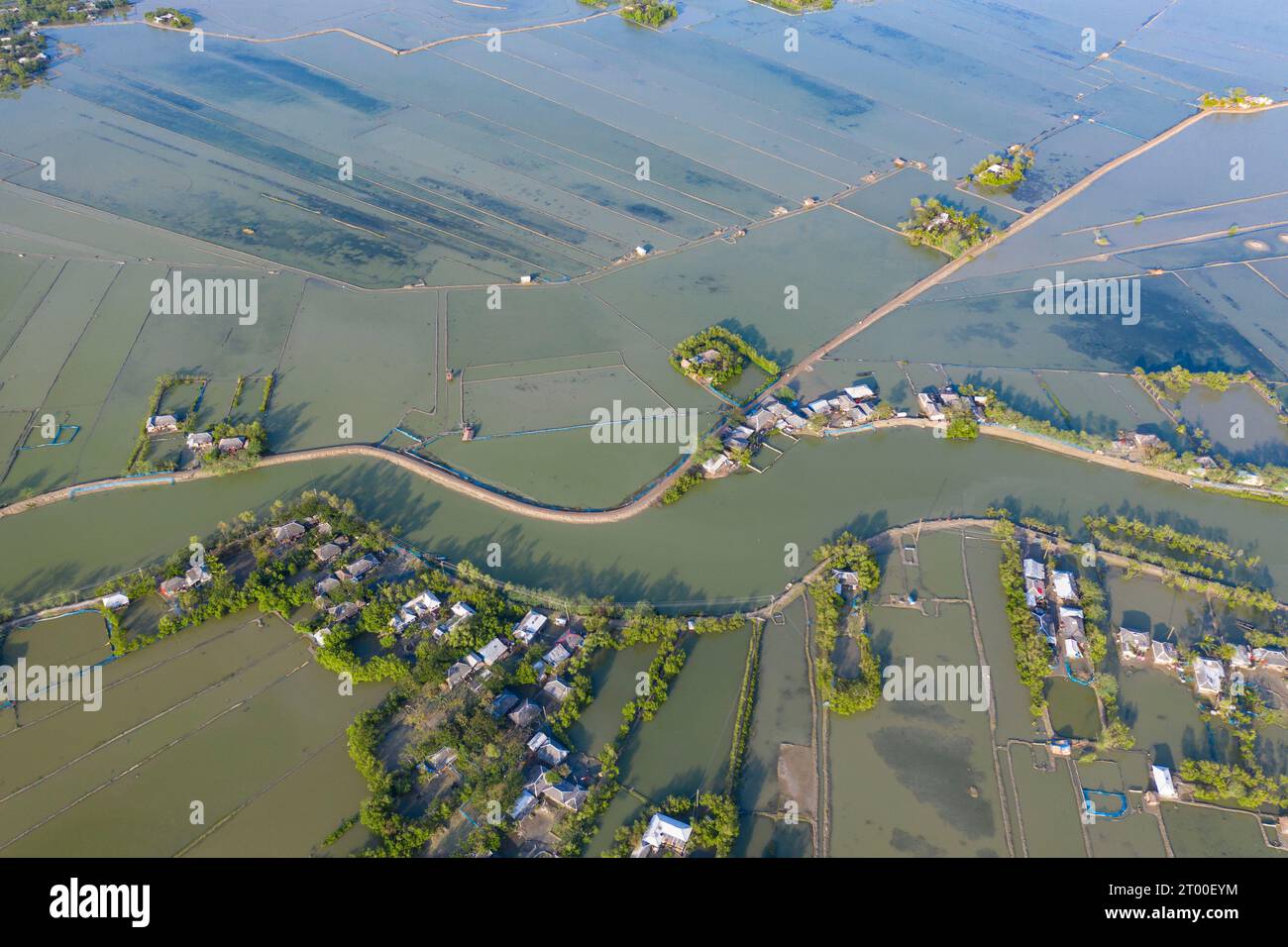 View of a desiccated floodplain at Gabura union in Shyamnagar Upajila ...