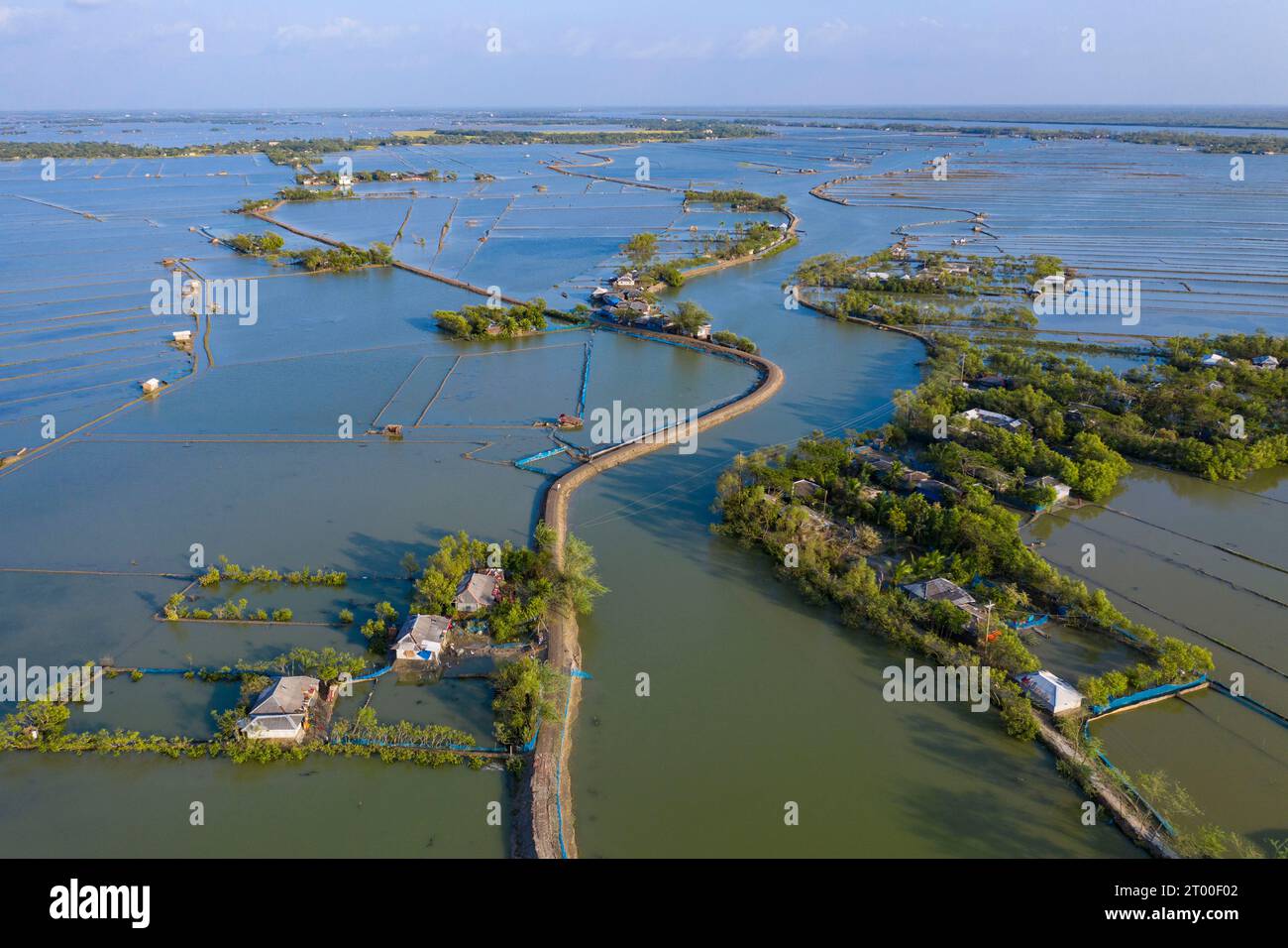 View of a desiccated floodplain at Gabura union in Shyamnagar Upajila ...
