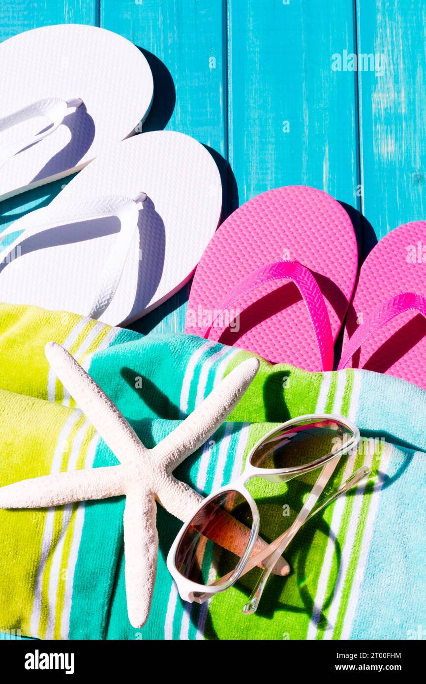 Flip flops shoes green hi-res stock photography and images - Alamy