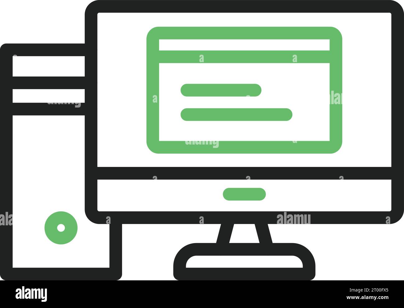 Desktop Computer icon vector image Stock Vector Image & Art - Alamy