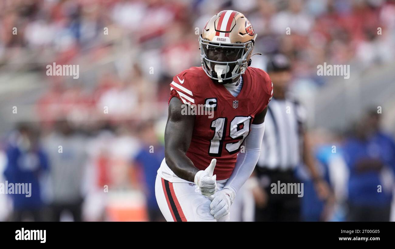 San Francisco 49ers wide receiver Deebo Samuel against the New York ...
