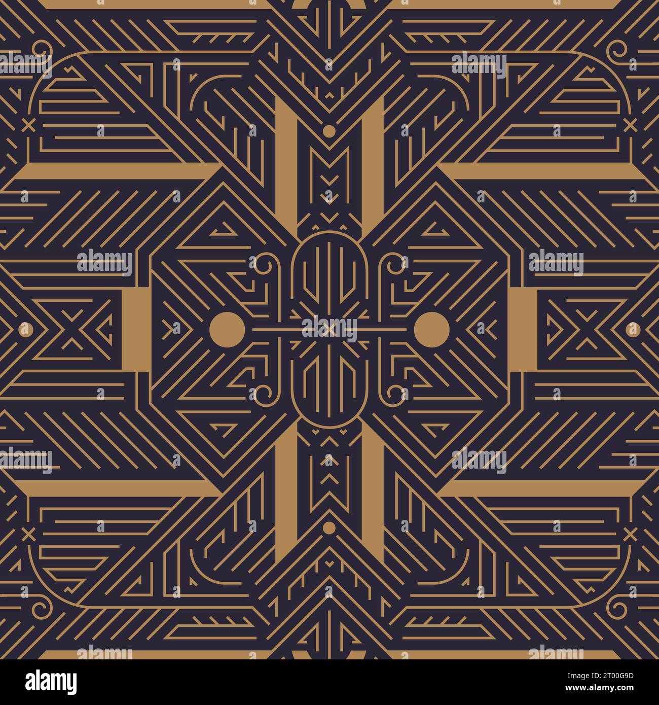 Vector art deco gold black seamless pattern. Geometric line vintage motif. Elegant, fancy luxury ...