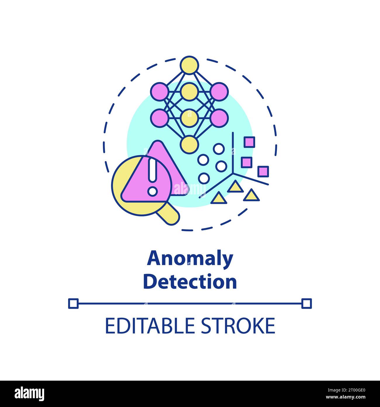 2D colorful thin linear icon anomaly detection concept Stock Vector ... 2D colorful thin linear icon anomaly detection concept Stock Vector ...