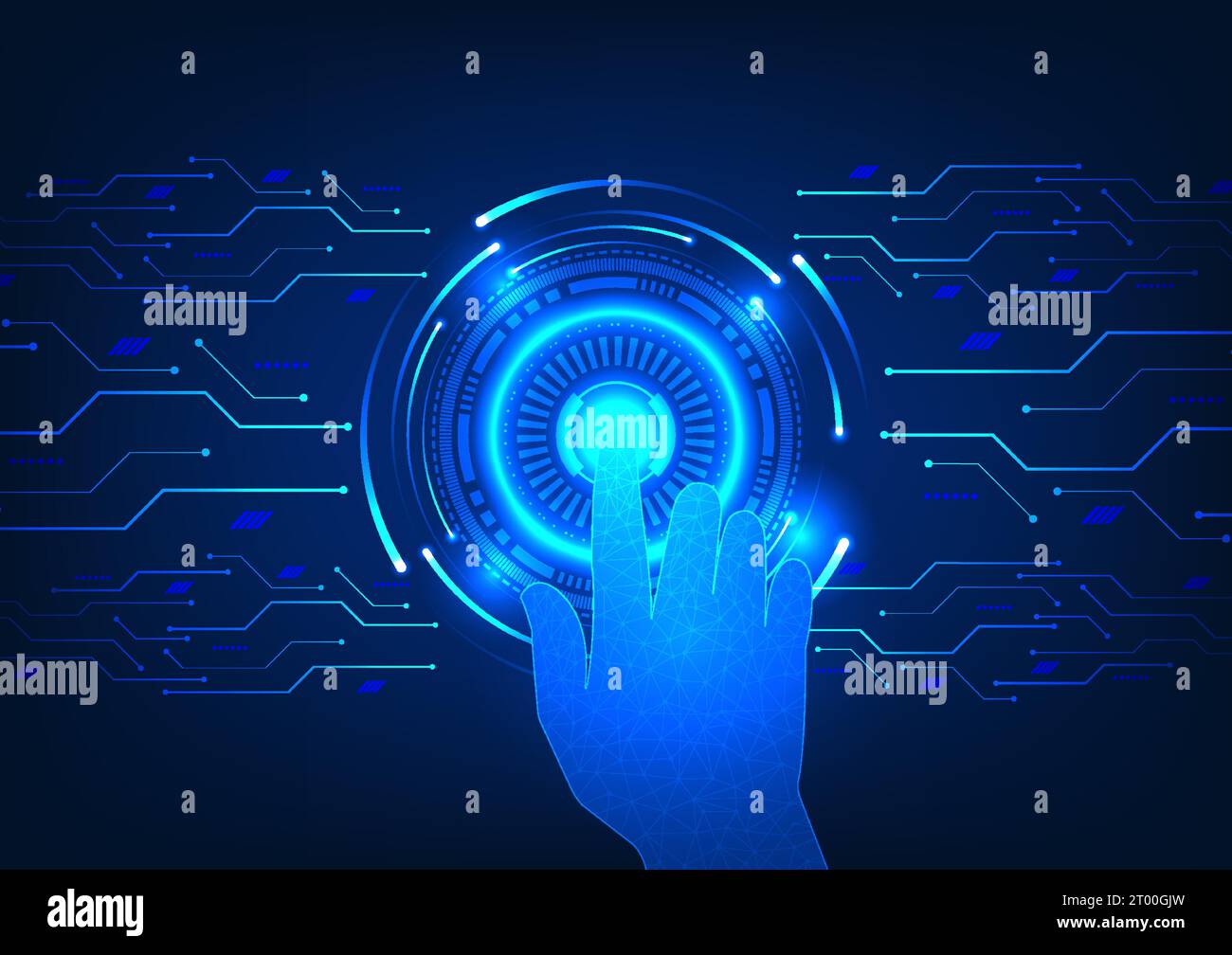 Unlock the power of technology for business and well-being. Against a ...