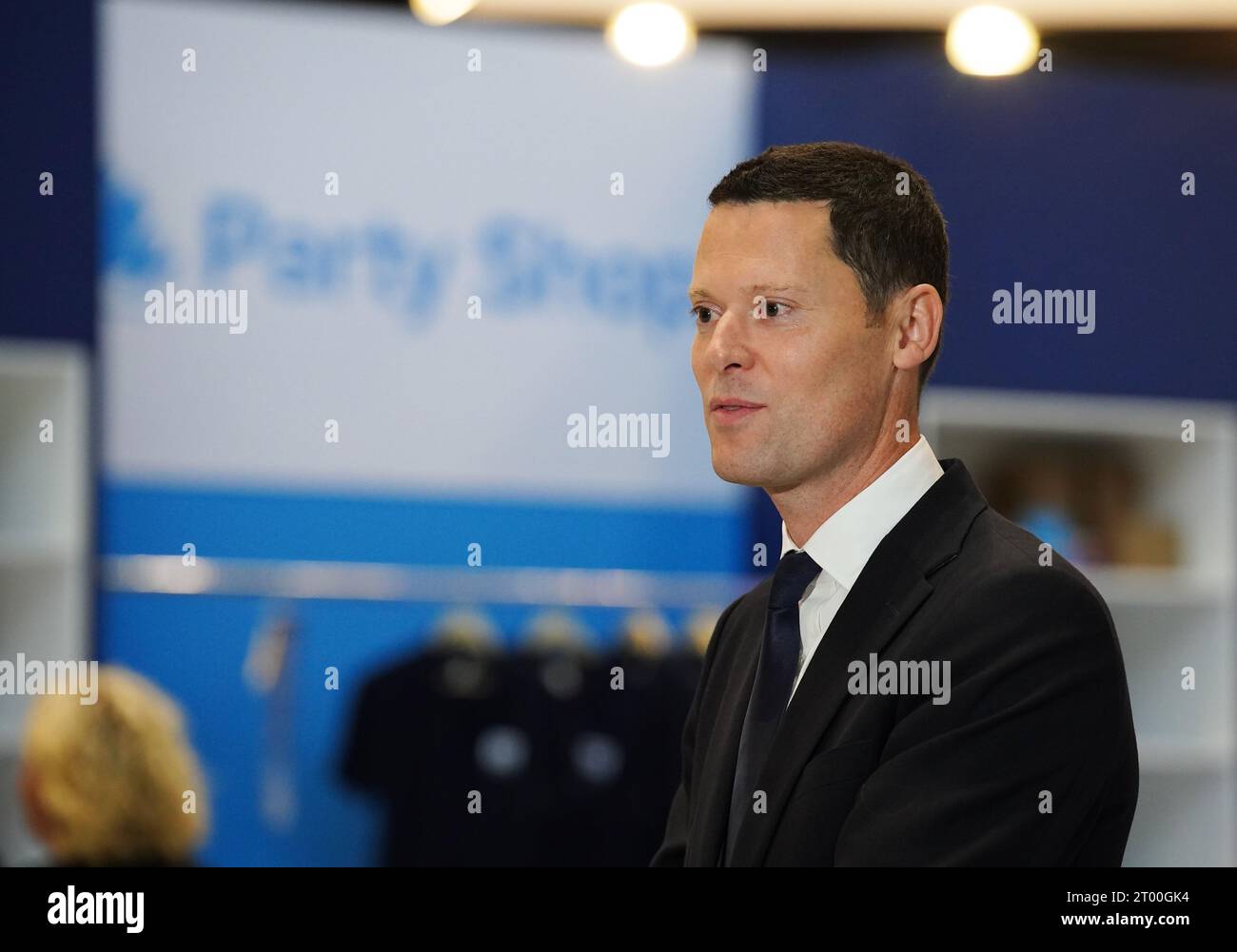 Justice Secretary Alex Chalk is interviewed during the Conservative ...
