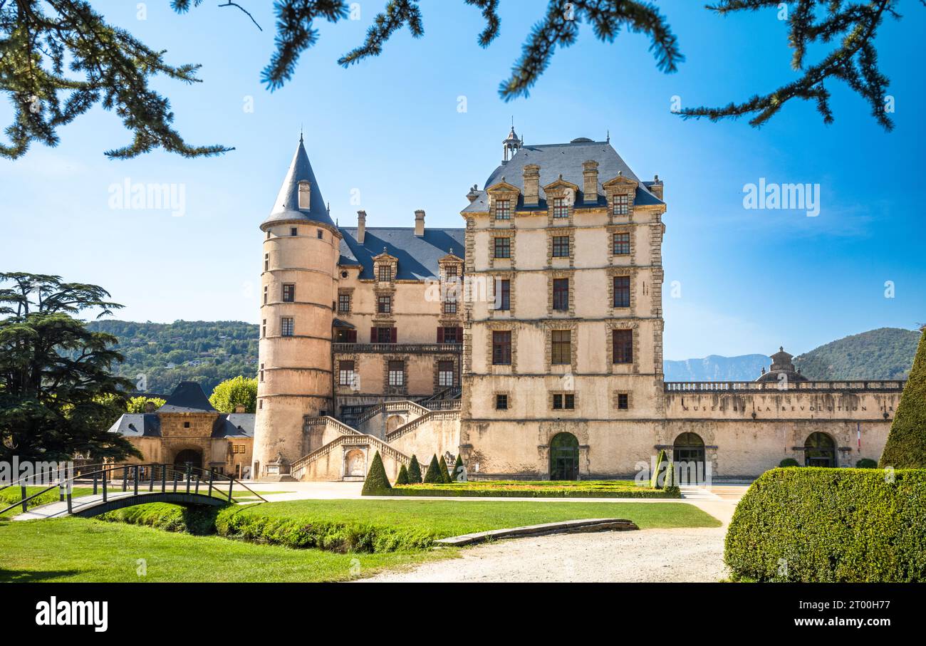 A view over the stream to the chateau housing the Museum of the French ...