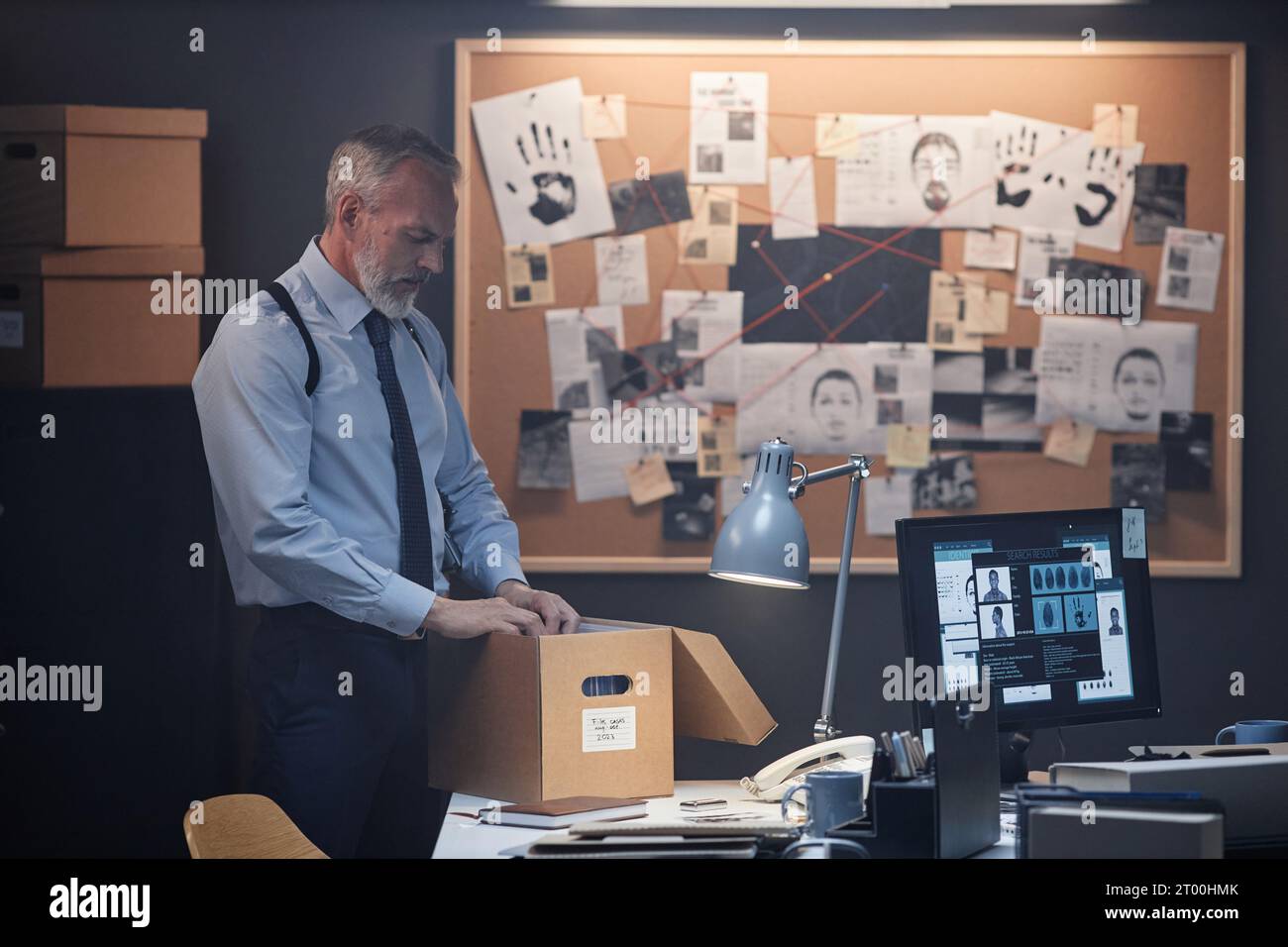 Police files desk hi-res stock photography and images - Alamy