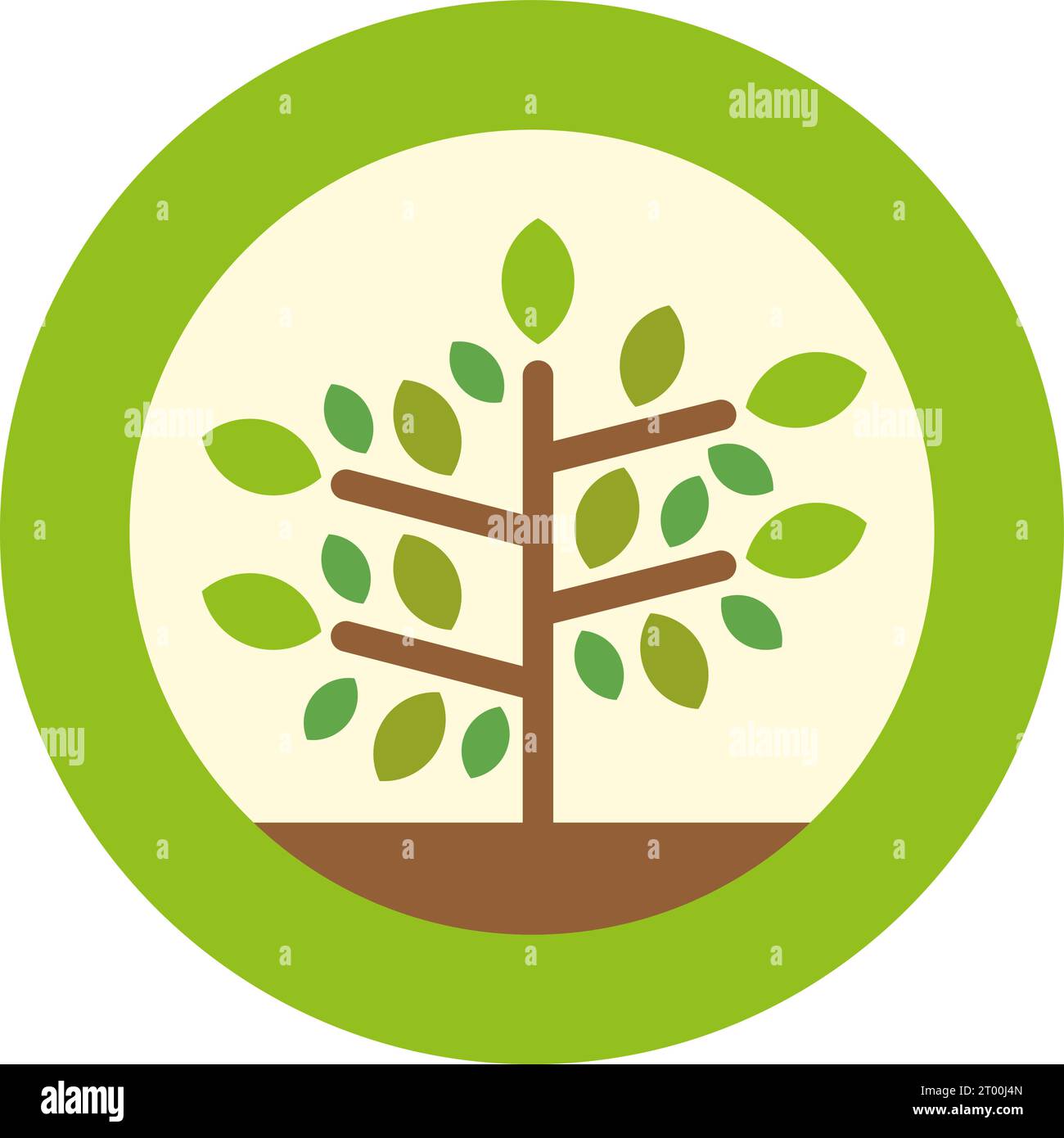 Abstract Tree Badge - Ecology Symbol Illustration Stock Vector Image ...