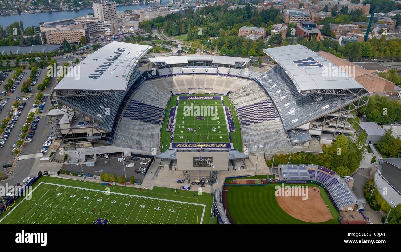 Aerial View Of Husky Stadium On The Campus Of The University Of ...