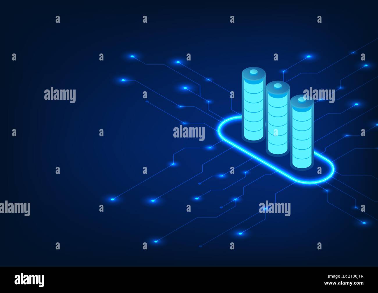 Battery technology, Vector illustration Battery connected to a circuit ...