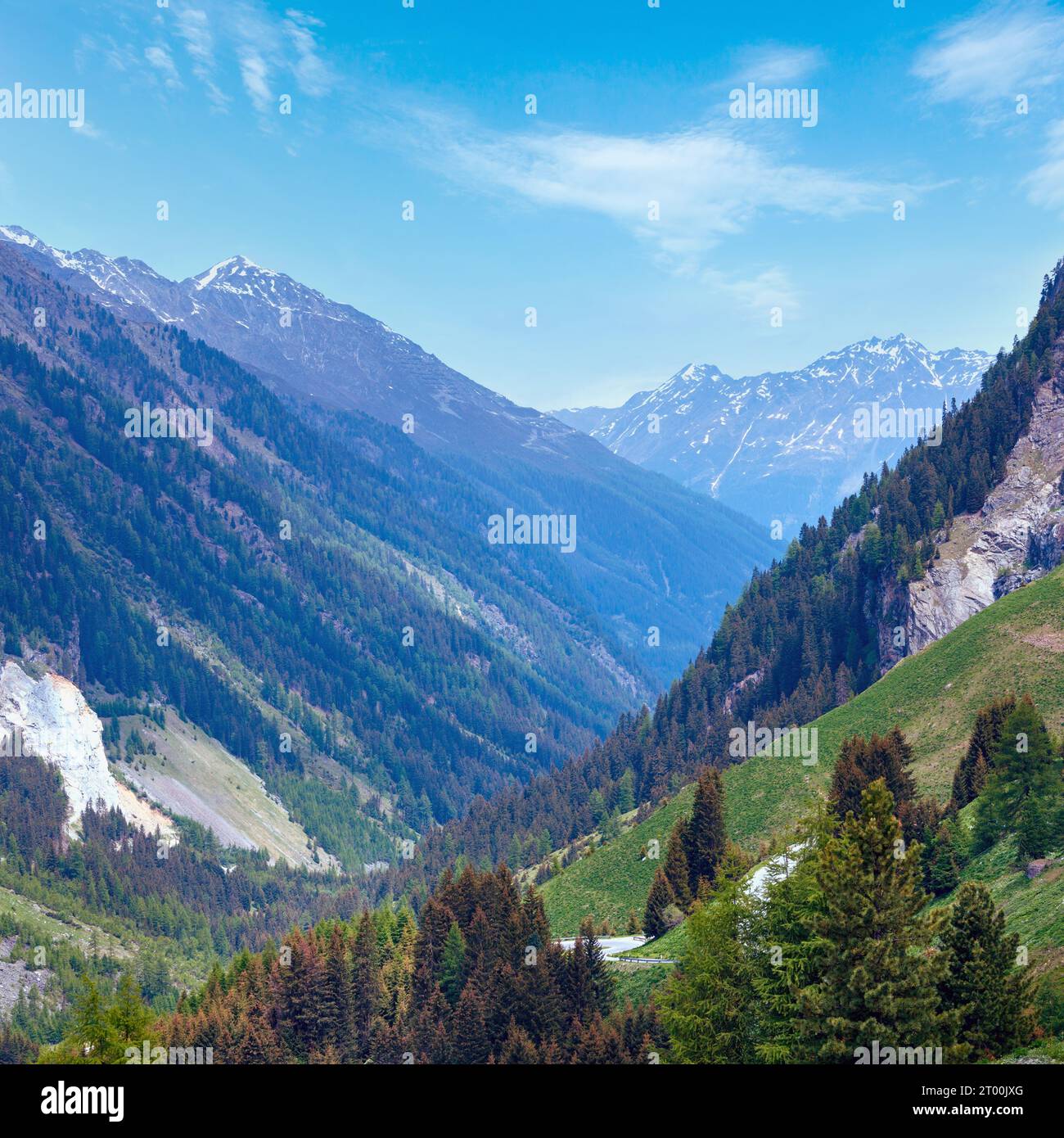 Alpine view from Kaunertaler Gletscherstrasse (Austria Stock Photo - Alamy