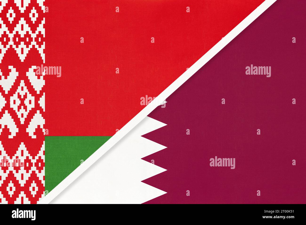 Belarus and Qatar, symbol of country. Belarusian vs Qatari national ...