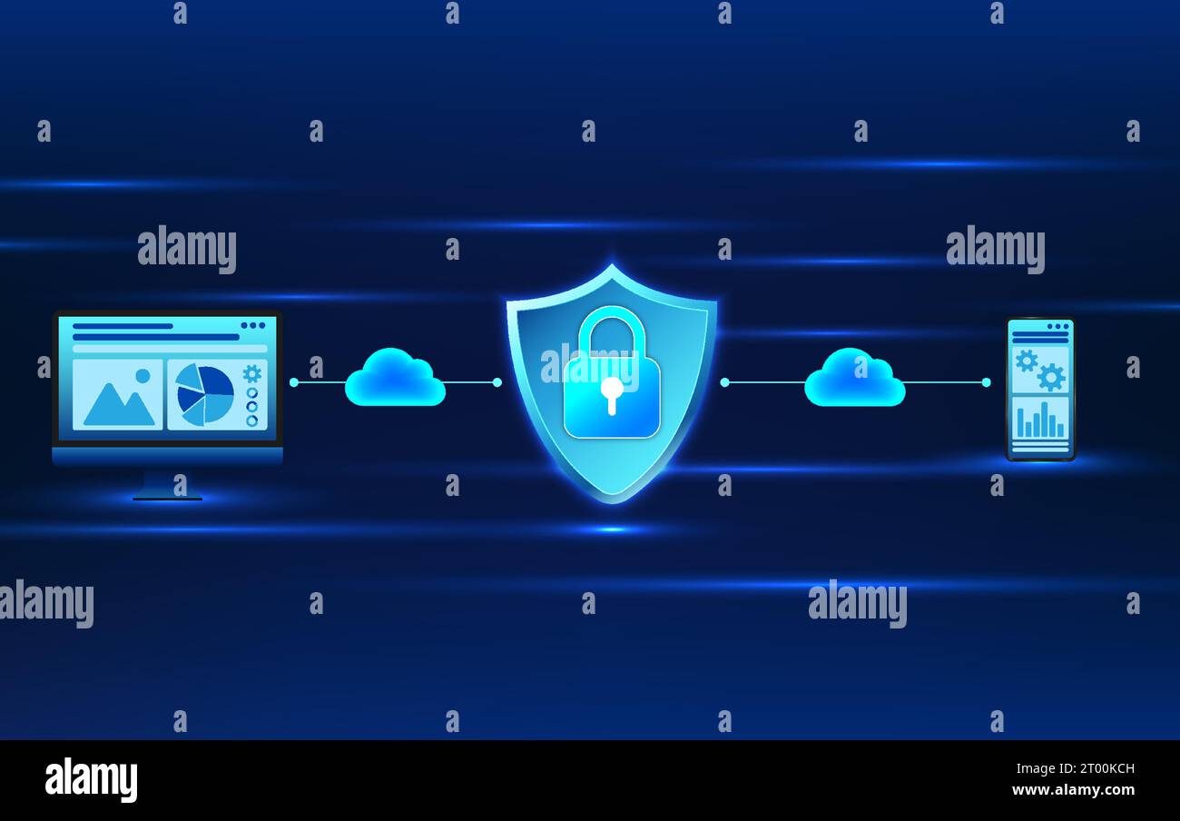 Cybersecurity system technology login Stock Vector Images - Alamy