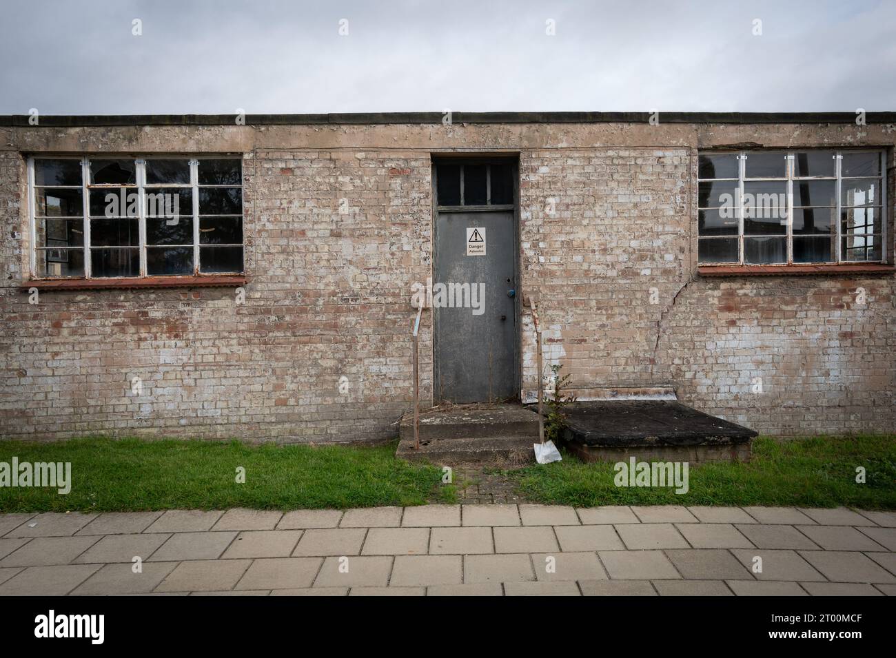 Building closed because it was built with Asbestos Stock Photo - Alamy