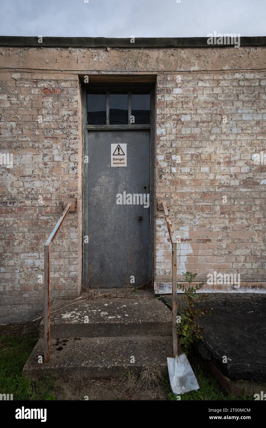 Building closed because it was built with Asbestos Stock Photo - Alamy