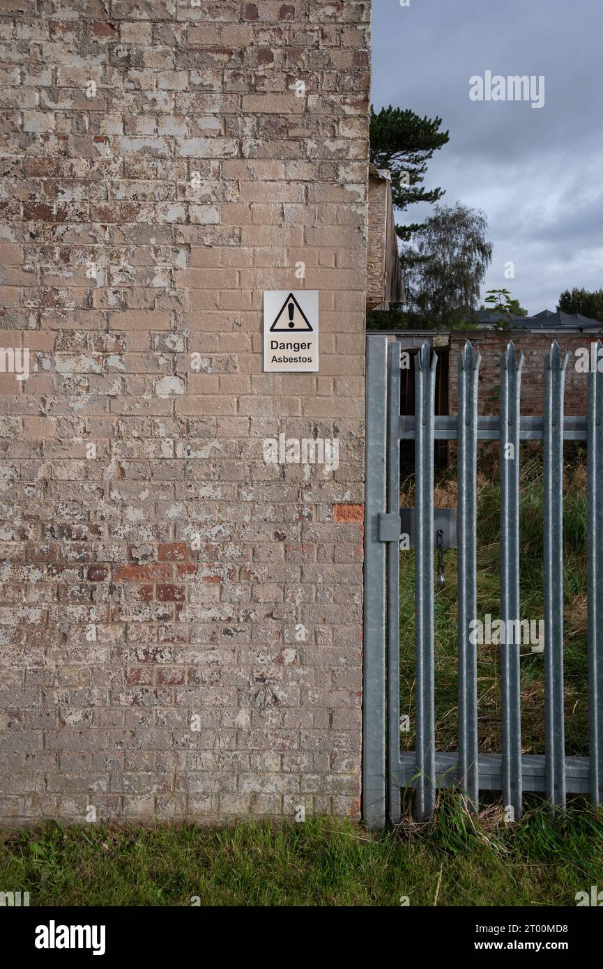 Building closed because it was built with Asbestos Stock Photo - Alamy