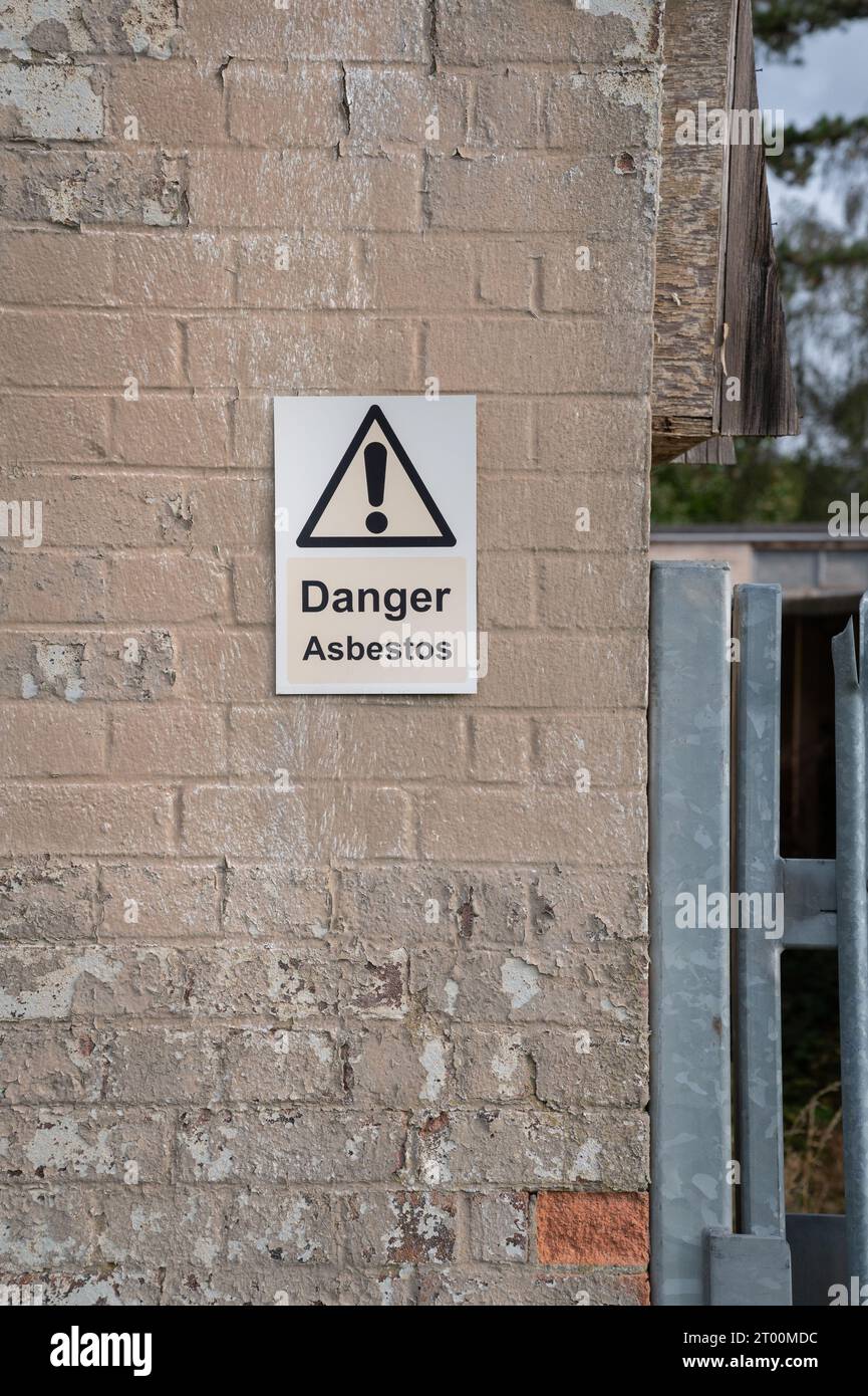 Building closed because it was built with Asbestos Stock Photo - Alamy