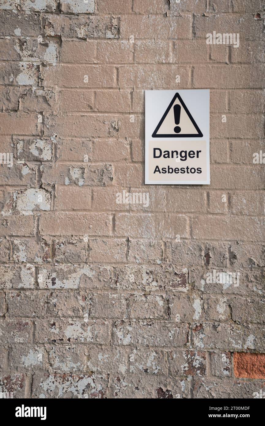 Building closed because it was built with Asbestos Stock Photo - Alamy