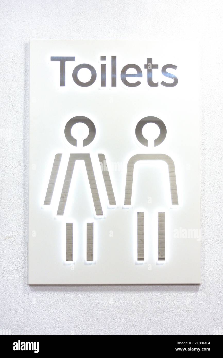 Male and female toilet sign, Royal Victoria Place shopping centre ...